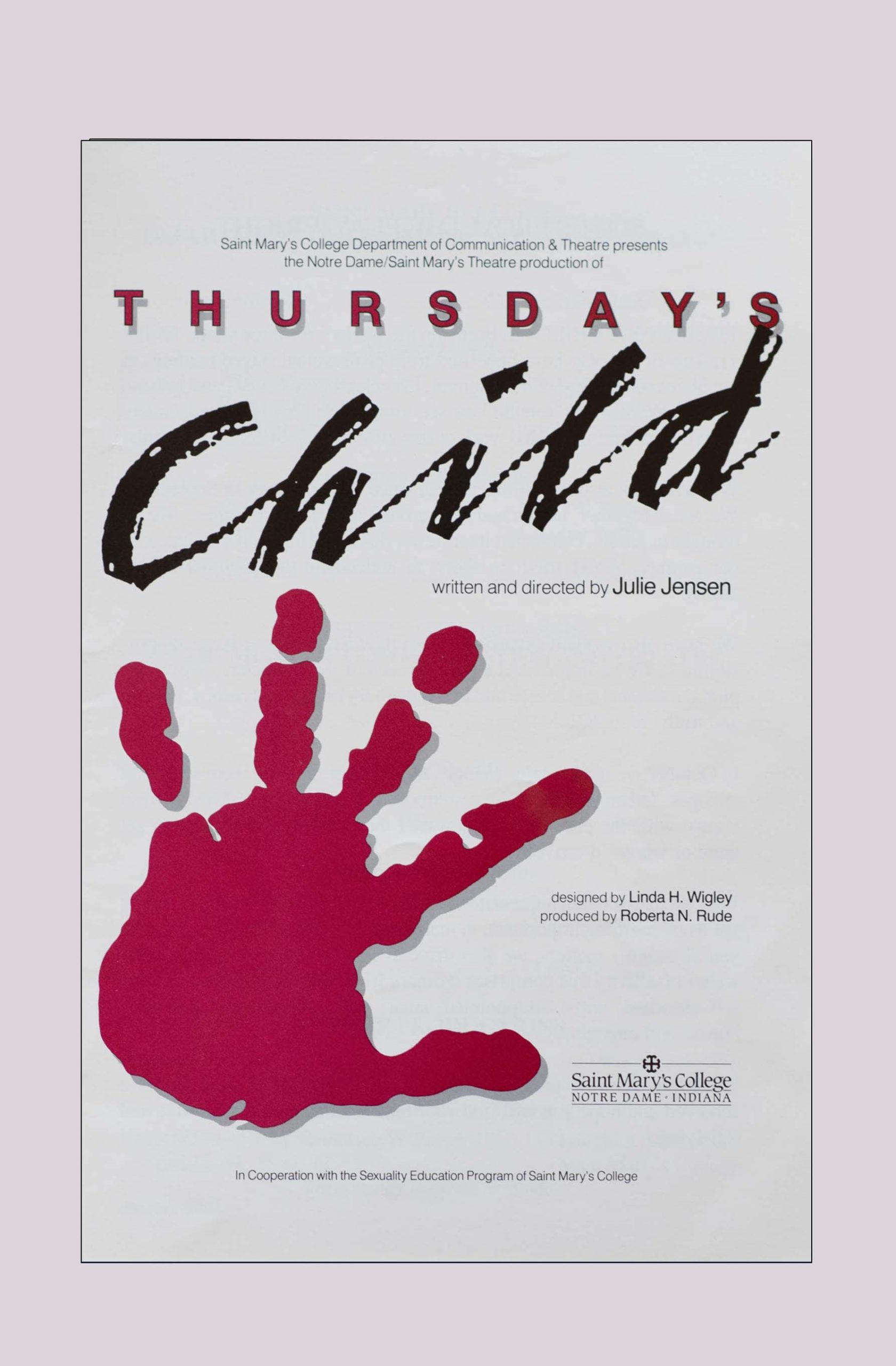 Thursday's Child — Julie Jensen Playwright
